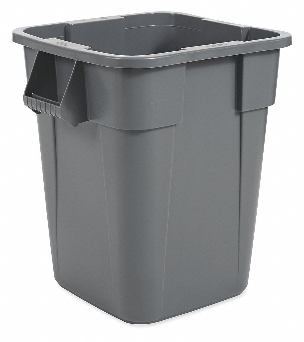 RUBBERMAID COMMERCIAL PRODUCTS, BRUTE®, Square, Trash Can - 4HC09 ...