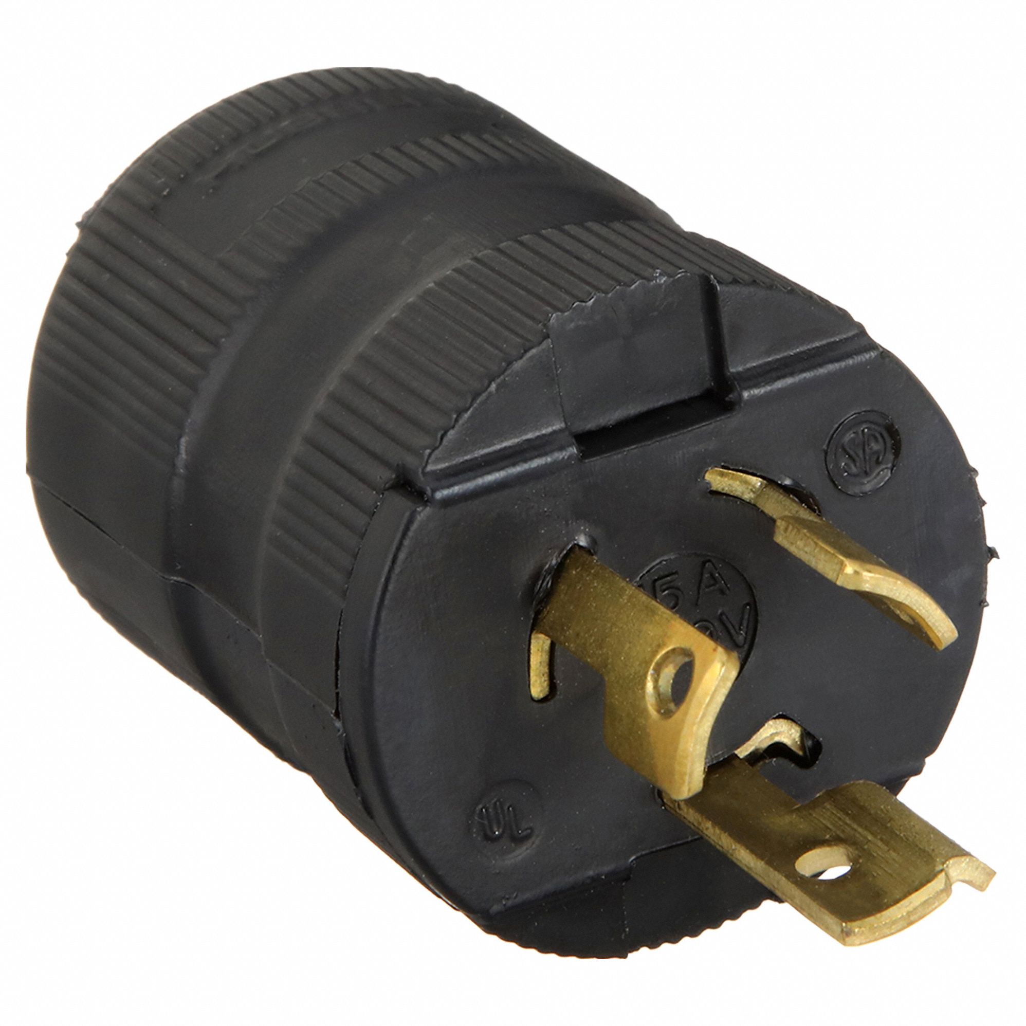 L6-15P, 250V AC, Locking Plug - 4HD34|HBL4573VBK - Grainger
