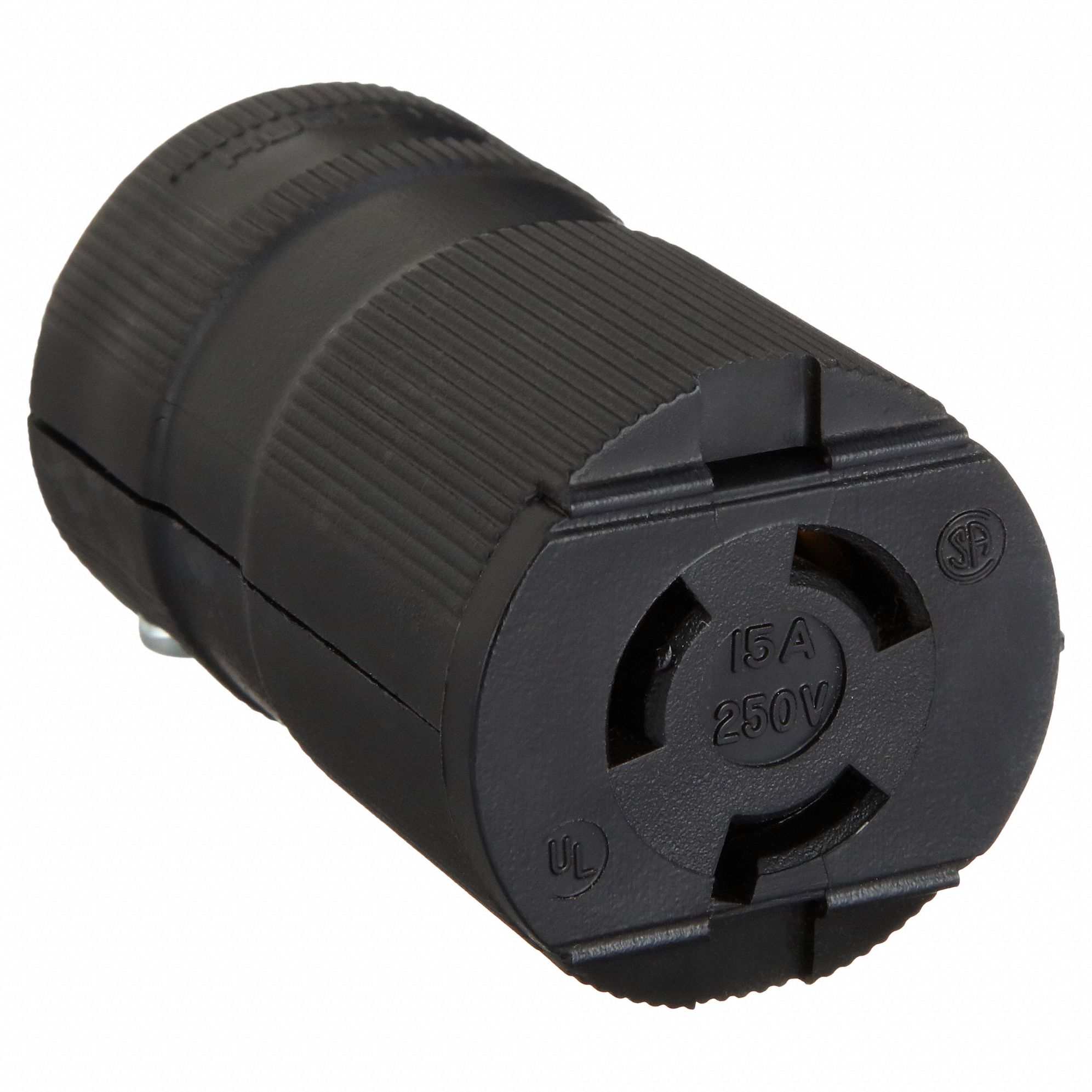 L6-15R, 15 A, Locking Connector - 4HD35|HBL4579VBK - Grainger