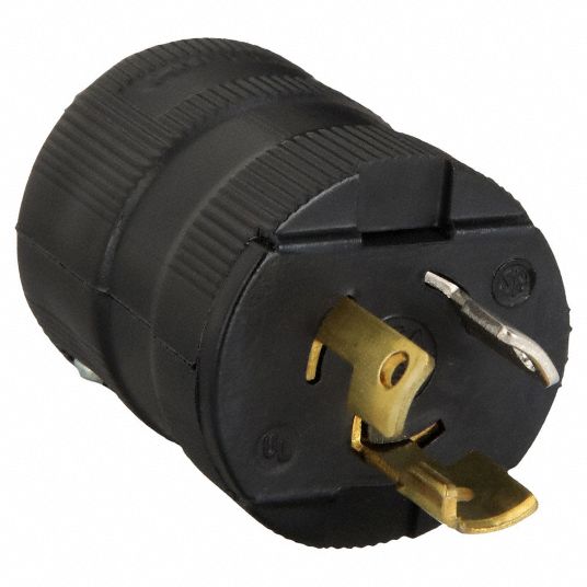 L5-15P, 125V AC, Locking Plug - 4HD36|HBL4723VBK - Grainger
