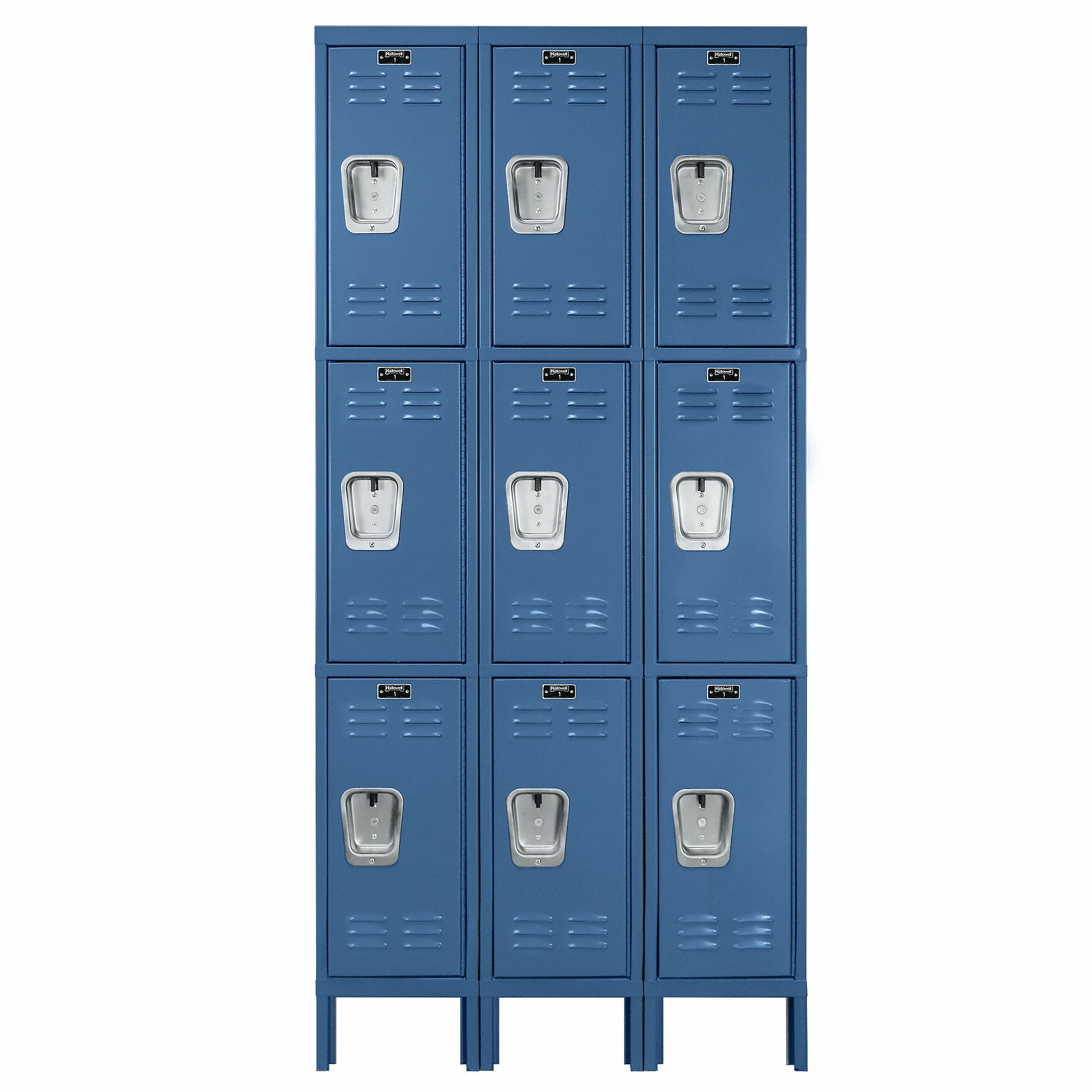 HALLOWELL Wardrobe Locker: 36 in x 18 in x 78 in, Louvered, 3 Tiers, 3 ...