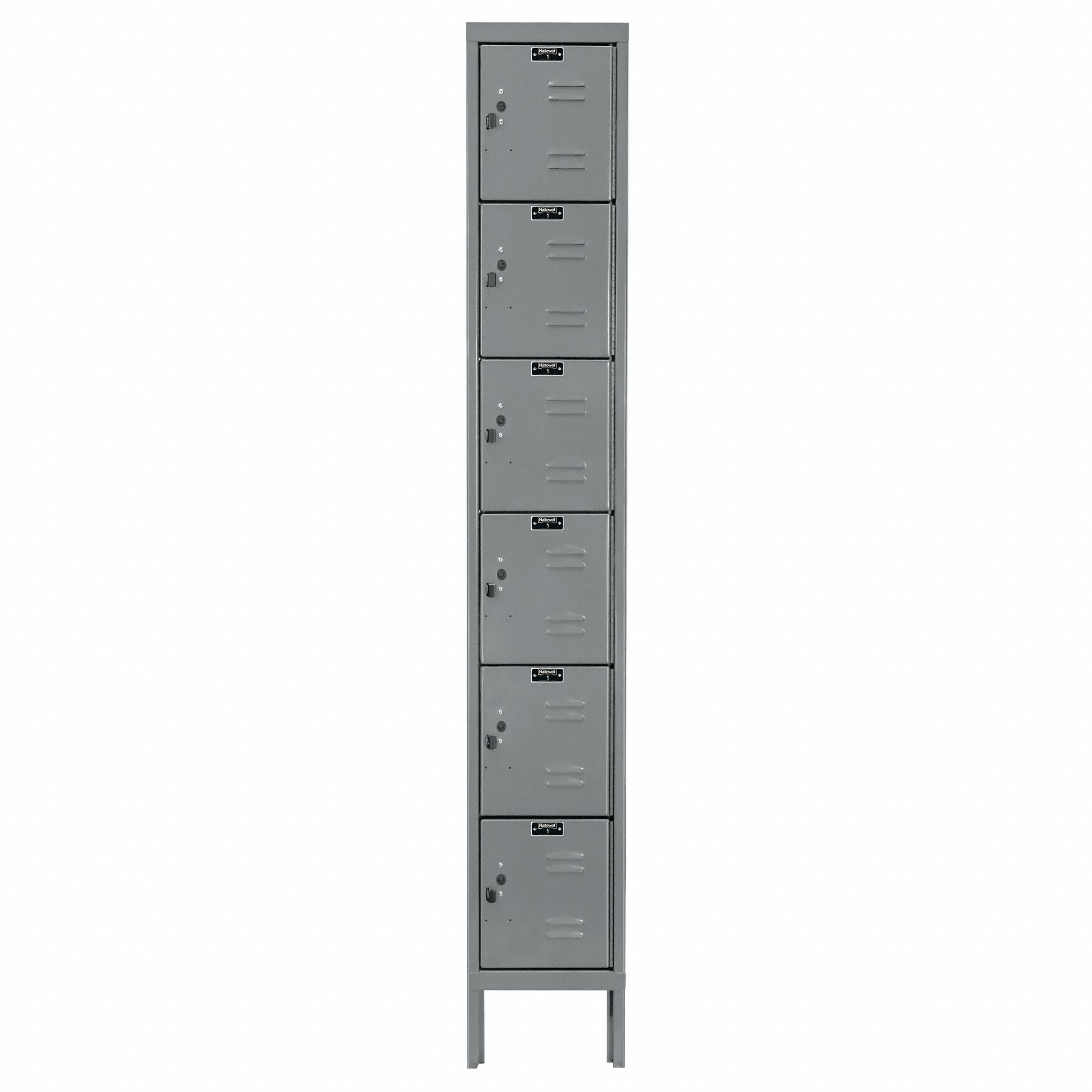 HALLOWELL Box Locker: 12 in x 12 in x 78 in, 6 Tiers, 1 Units Wide ...