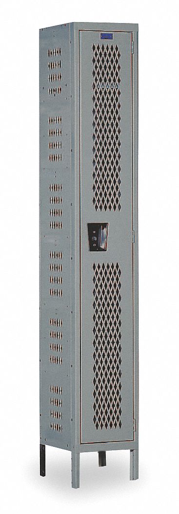 HALLOWELL, 12 in x 18 in x 78 in, Ventilated, Wardrobe Locker - 4HE71 ...