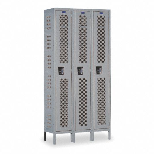HALLOWELL, 36 in x 18 in x 78 in, Ventilated, Wardrobe Locker - 4HE72 ...