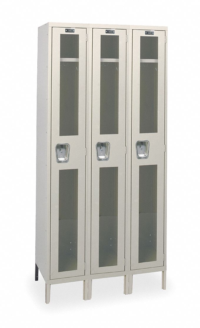 HALLOWELL, 36 in x 18 in x 78 in, Clearview, Wardrobe Locker - 4HE96 ...