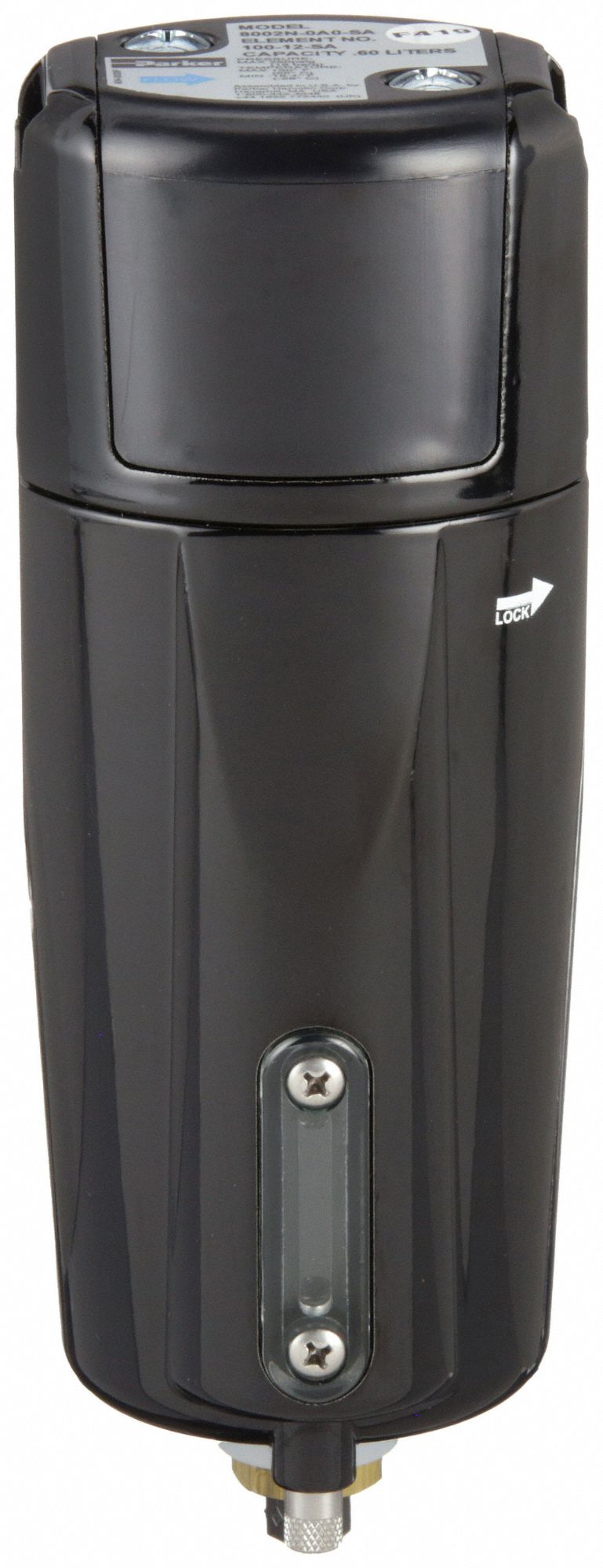 1/4 in NPT, 0.01 micron, Pneumatic Oil Filter - 4HER1|8002N-0A0-SA ...