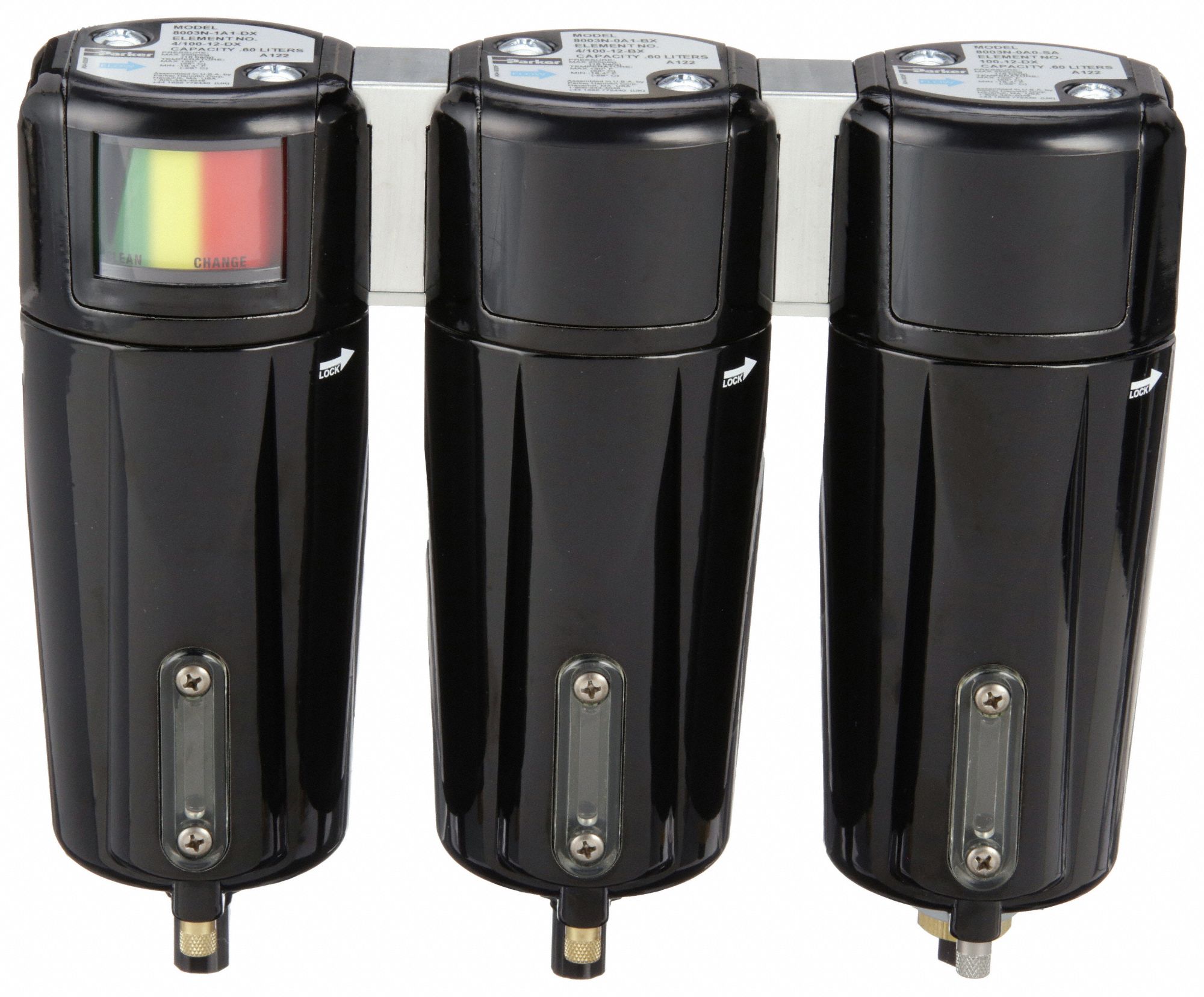 Coalescing, 3/8 in NPT, 3-Stage Sterile Air Filter Assembly - 4HEU3|3B ...