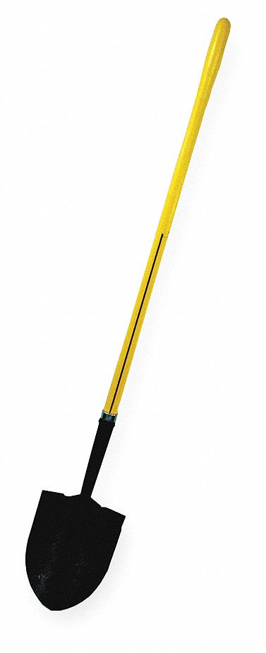 Round Point Shovel,48 In.Handle,14 ga. - Grainger