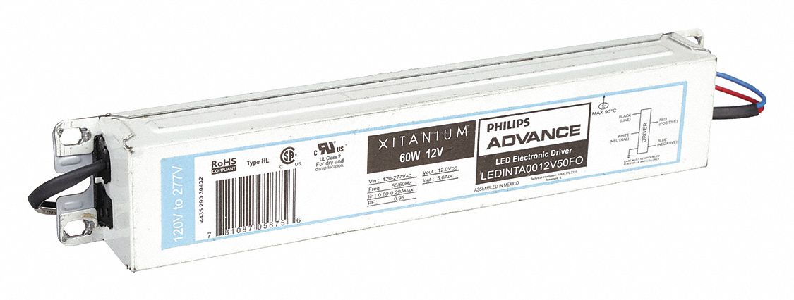 ADVANCE, Class 2, 60 W Max. Power Output, LED Driver - 4HGK9 ...