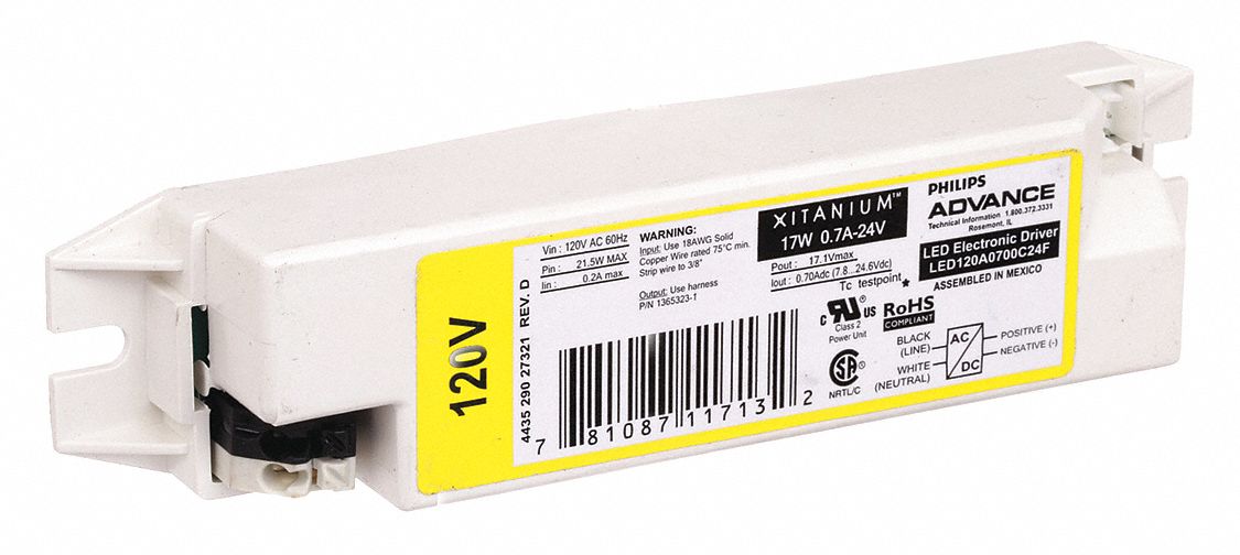 ADVANCE, Class 2, 17 W Max. Power Output, LED Driver - 4HGL5 ...