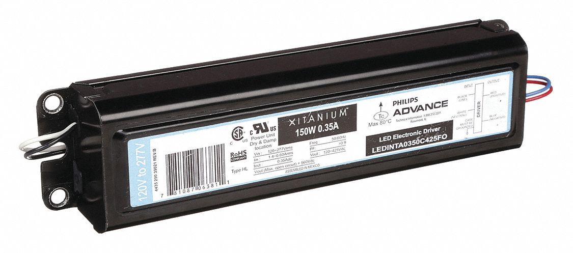 ADVANCE, Class 2, 150 W Max. Power Output, LED Driver - 4HGL7 ...