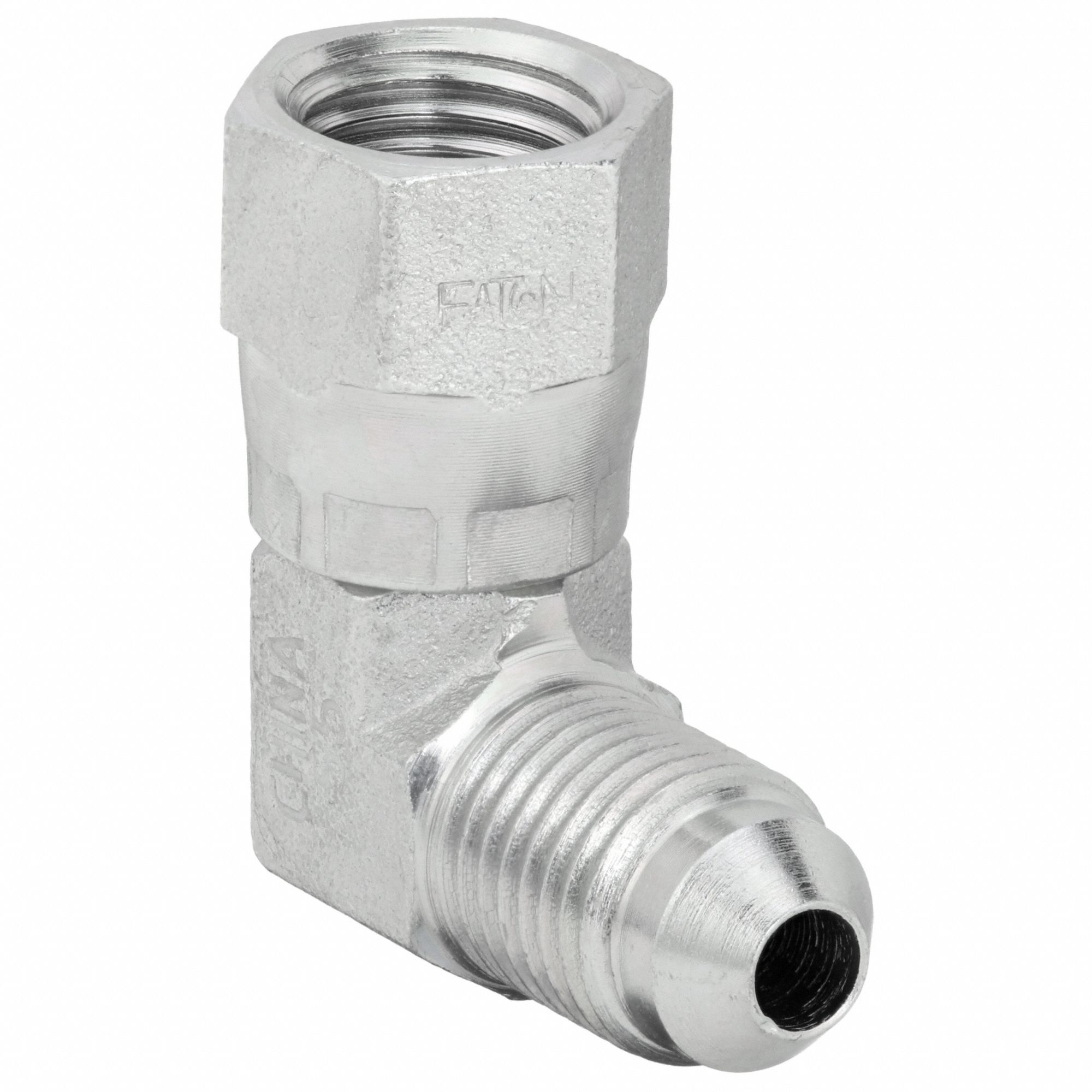 AEROQUIP Adaptador de Manguera Hidráulica, Codo de 90°, Macho JIC a Hembra JIC Giratorio, Codo ...