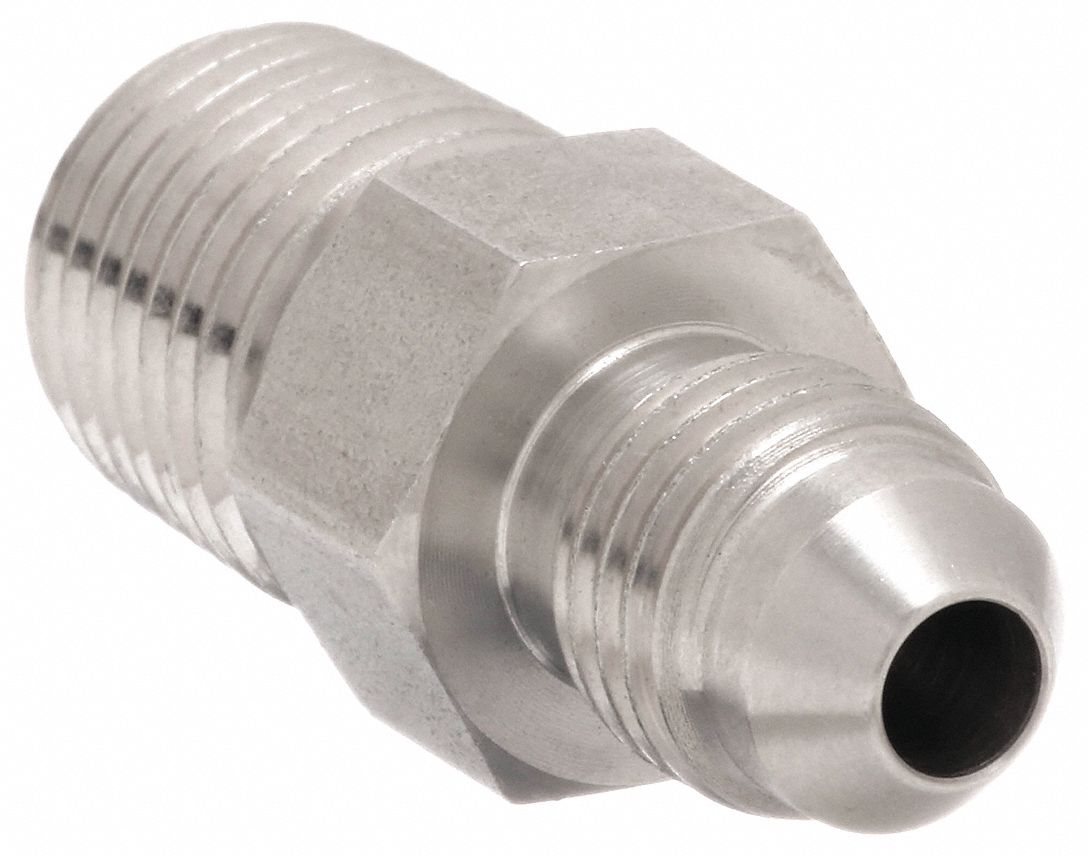 APPROVED VENDOR Adaptador de Manguera Hidráulica , Recto , Macho NPT a Macho JIC , Recto ...