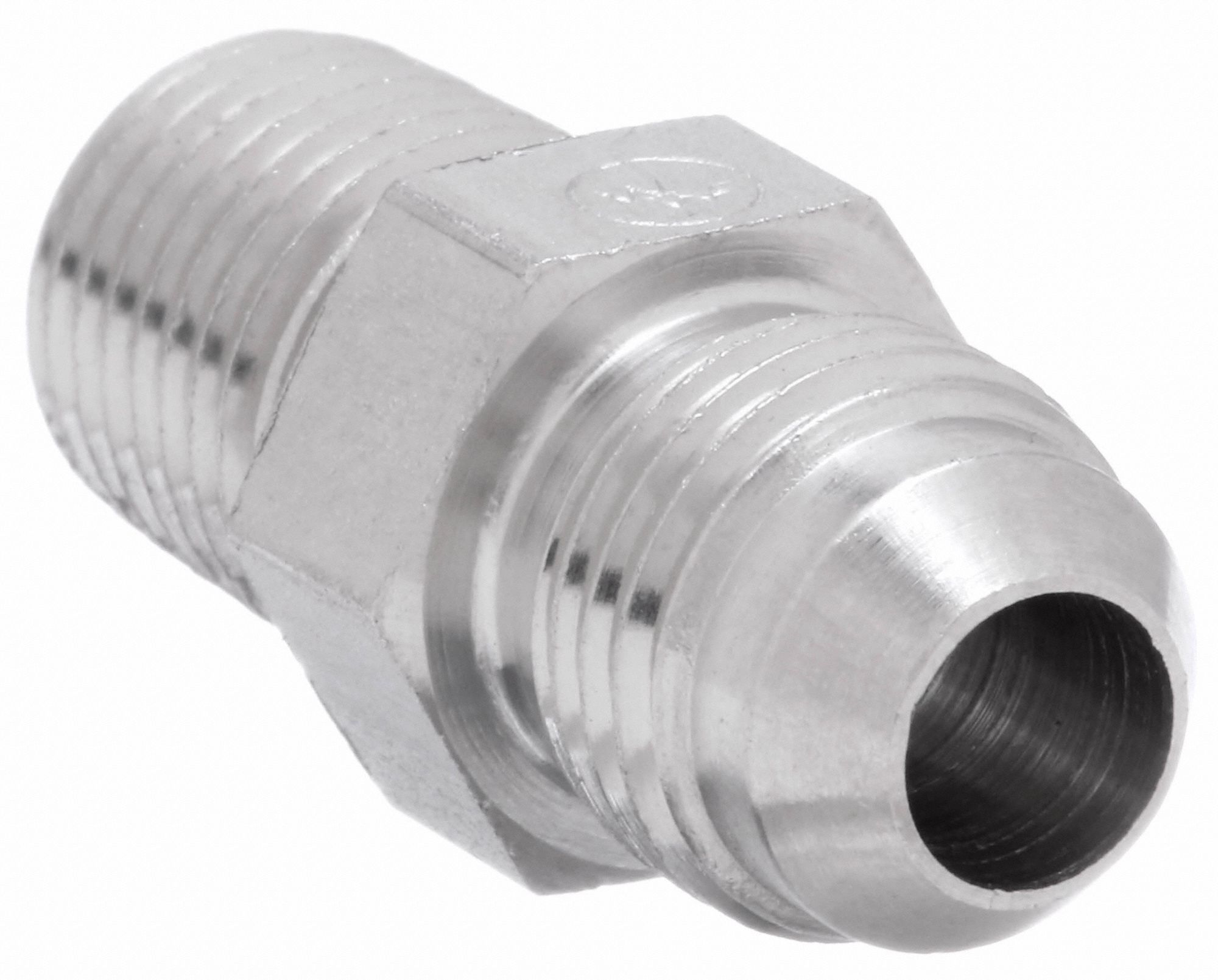 APPROVED VENDOR Adaptador de Manguera Hidráulica , Recto , Macho NPT a Macho JIC , Recto - 4HM23 ...