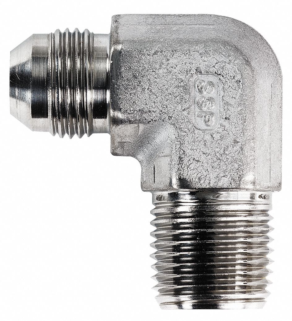 APPROVED VENDOR Adaptador de Manguera Hidráulica, Codo de 90°, Macho NPT a Macho JIC, Codo ...