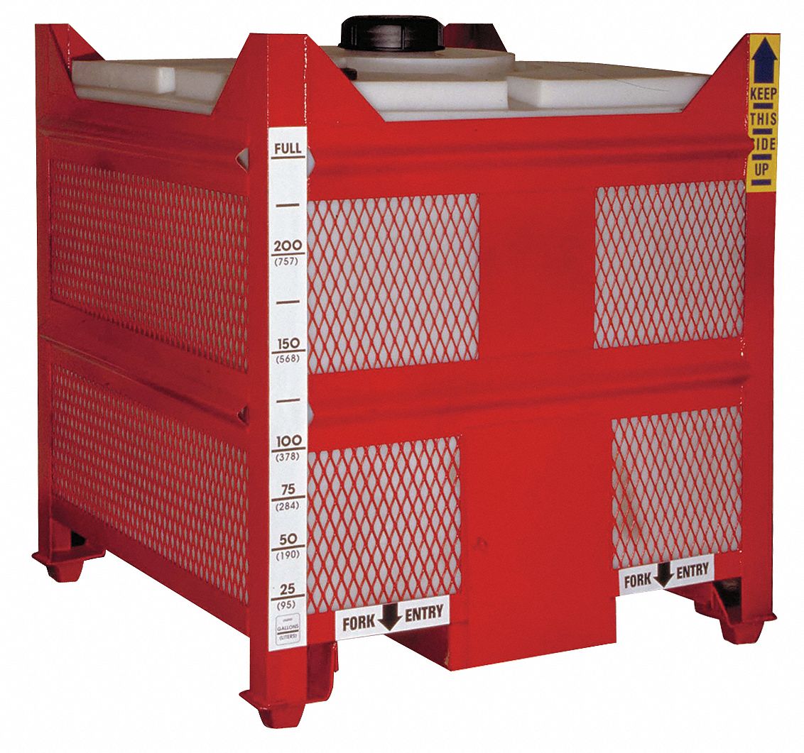 IBC Tank,45x45x68 In,450 gal.,Red - Grainger