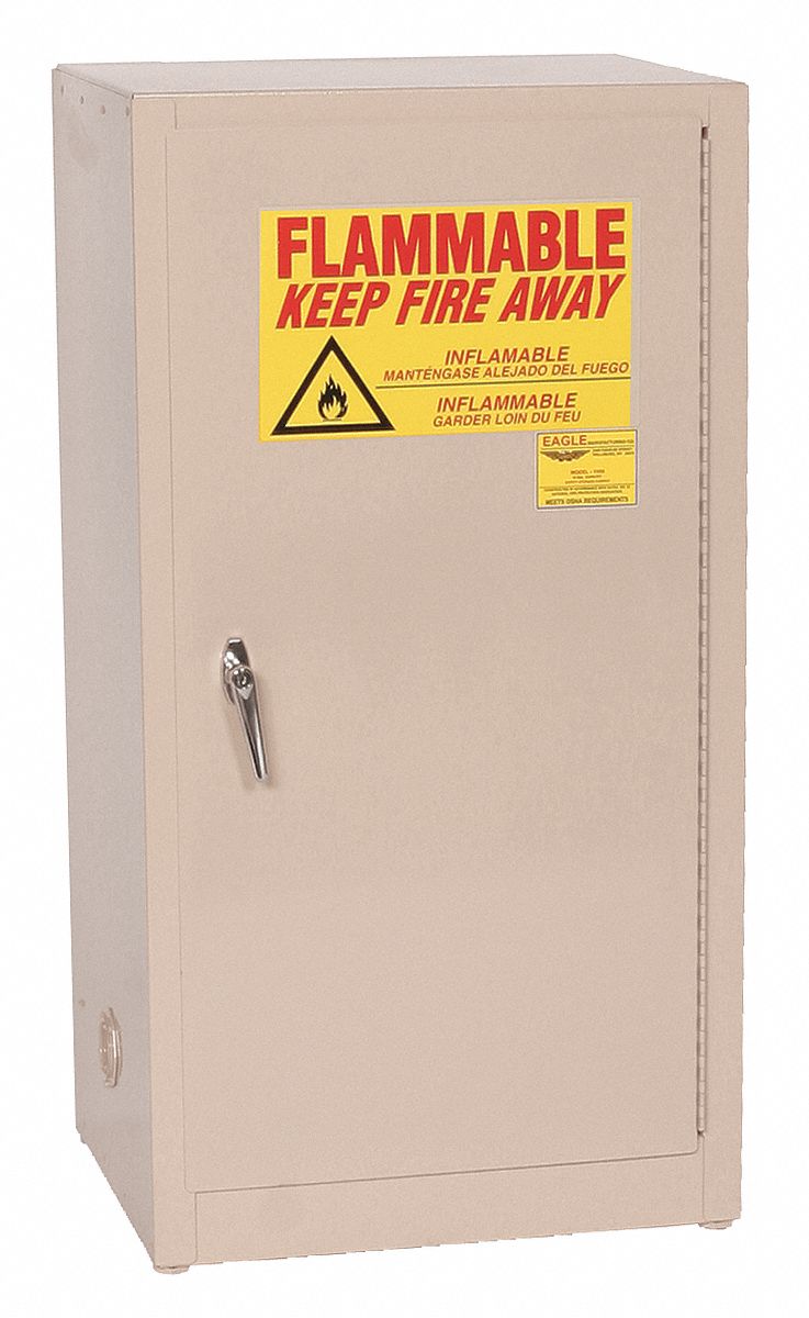 EAGLE 16 gal Flammable Cabinet, Manual Safety Cabinet Door Type, 44 ... EAGLE 16 gal Flammable Cabinet, Manual Safety Cabinet Door Type, 44 ...