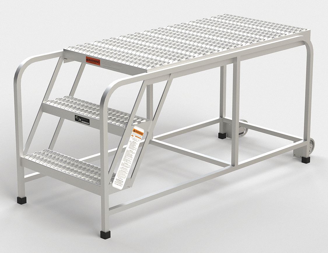 2.5 ft Platform Ht - Max, 24 in x 49 in, Mobile Work Platform - 4HRC4 ...