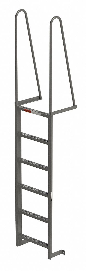 9 ft Overall Ht, 23.5 in Overall Wd, Fixed Ladder - 4HRC7|MDT06 - Grainger