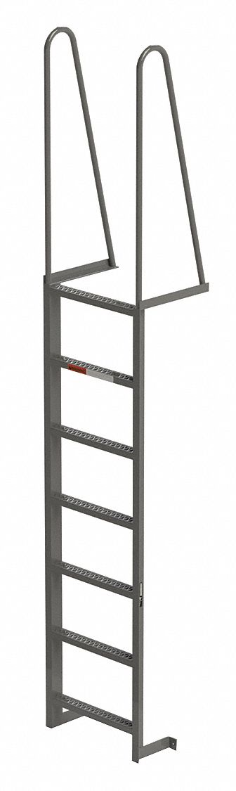 10 ft Overall Ht, 23.5 in Overall Wd, Fixed Ladder - 4HRC8|MDT07 - Grainger