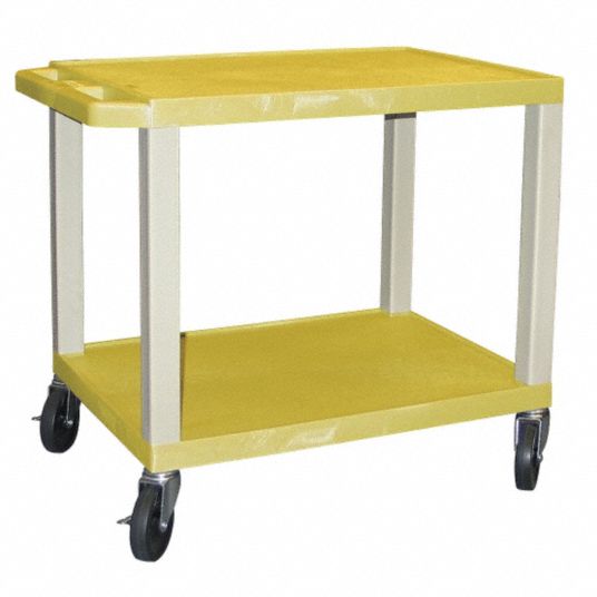 Utility Cart, 300 lb Load Capacity, Number of Shelves 2, 24 in x 18 in ...