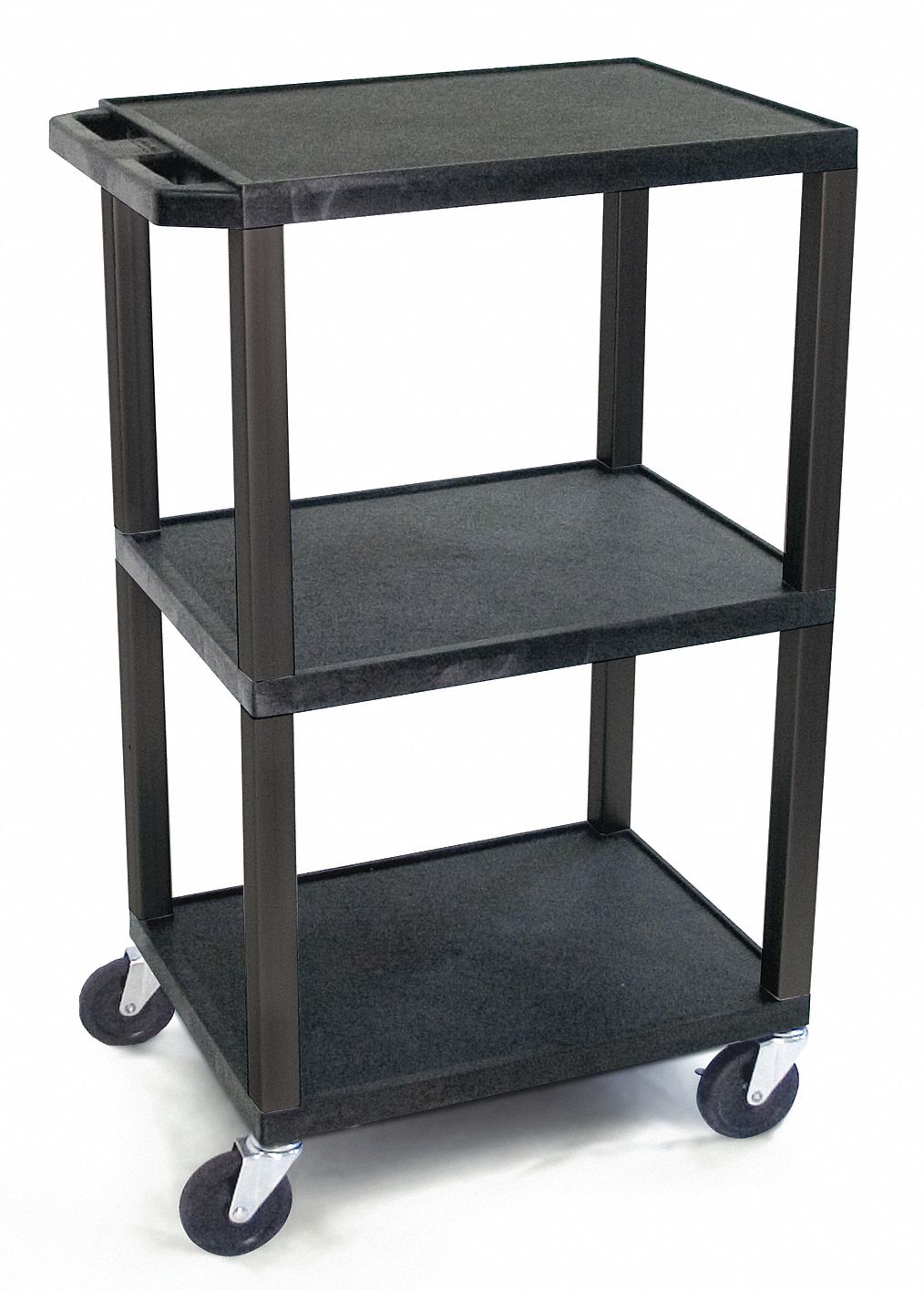 300 lb Load Capacity, 24 in x 18 in, Utility Cart with Lipped Plastic ...