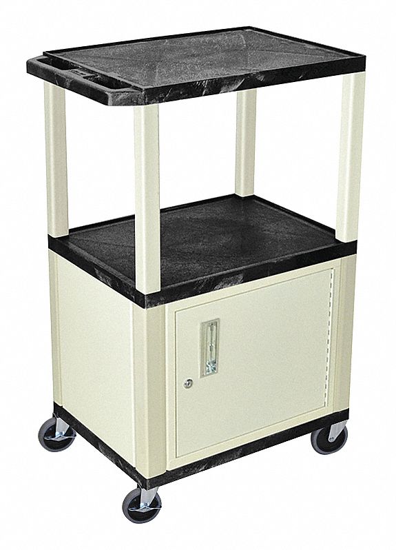 Audio-Visual Cart, 300 lb Load Capacity, Number of Shelves 3 - Grainger
