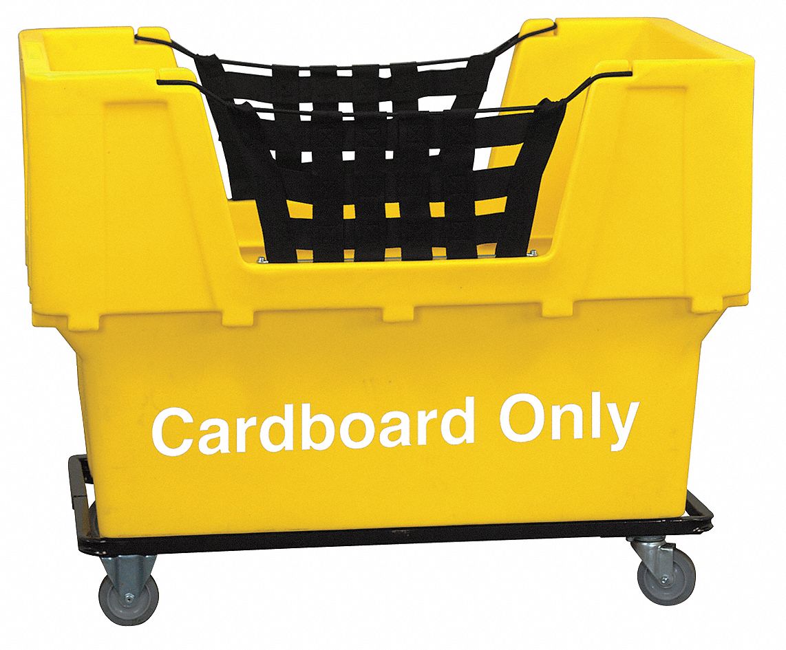 23 cu ft Cubic Foot Capacity, Yellow, Cube Truck for Trash and ...