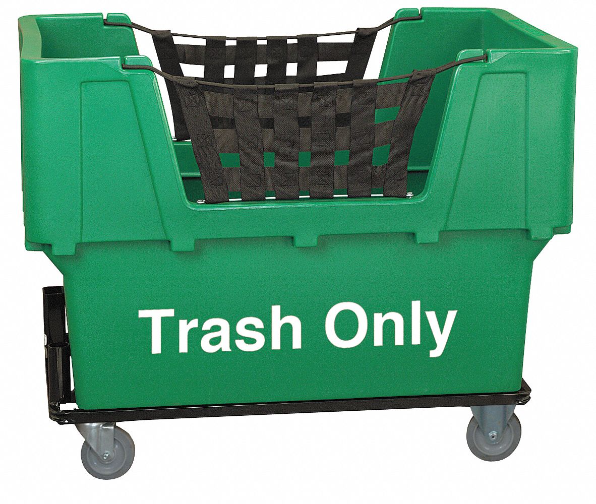 23 cu ft Cubic Foot Capacity, (4) Swivel, Cube Truck for Trash and ...