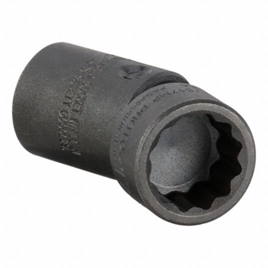 PROTO, 17 mm Socket Size, 12-Point, Flex Impact Socket - 4HUY9|J77517MP ...