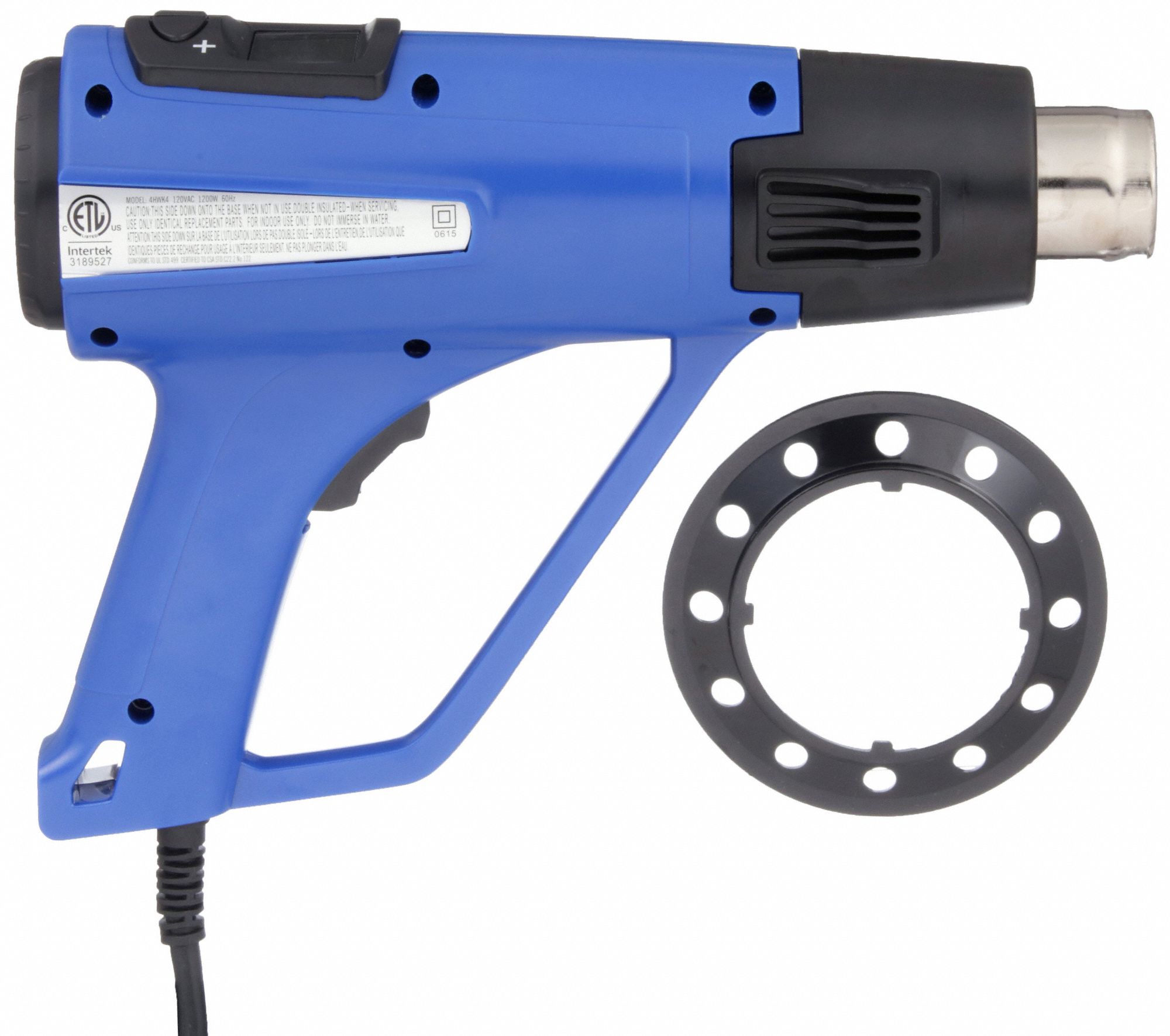 WESTWARD Heat Gun: Pistol-Grip, 120V AC, Two-Prong, 250°F to 1,000°F, 9 ...