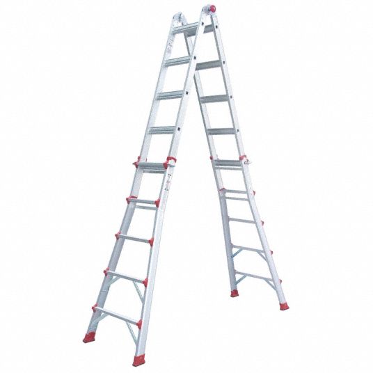 22 ft Aluminum Multipurpose Ladder, 300 lb Load Capacity - Grainger