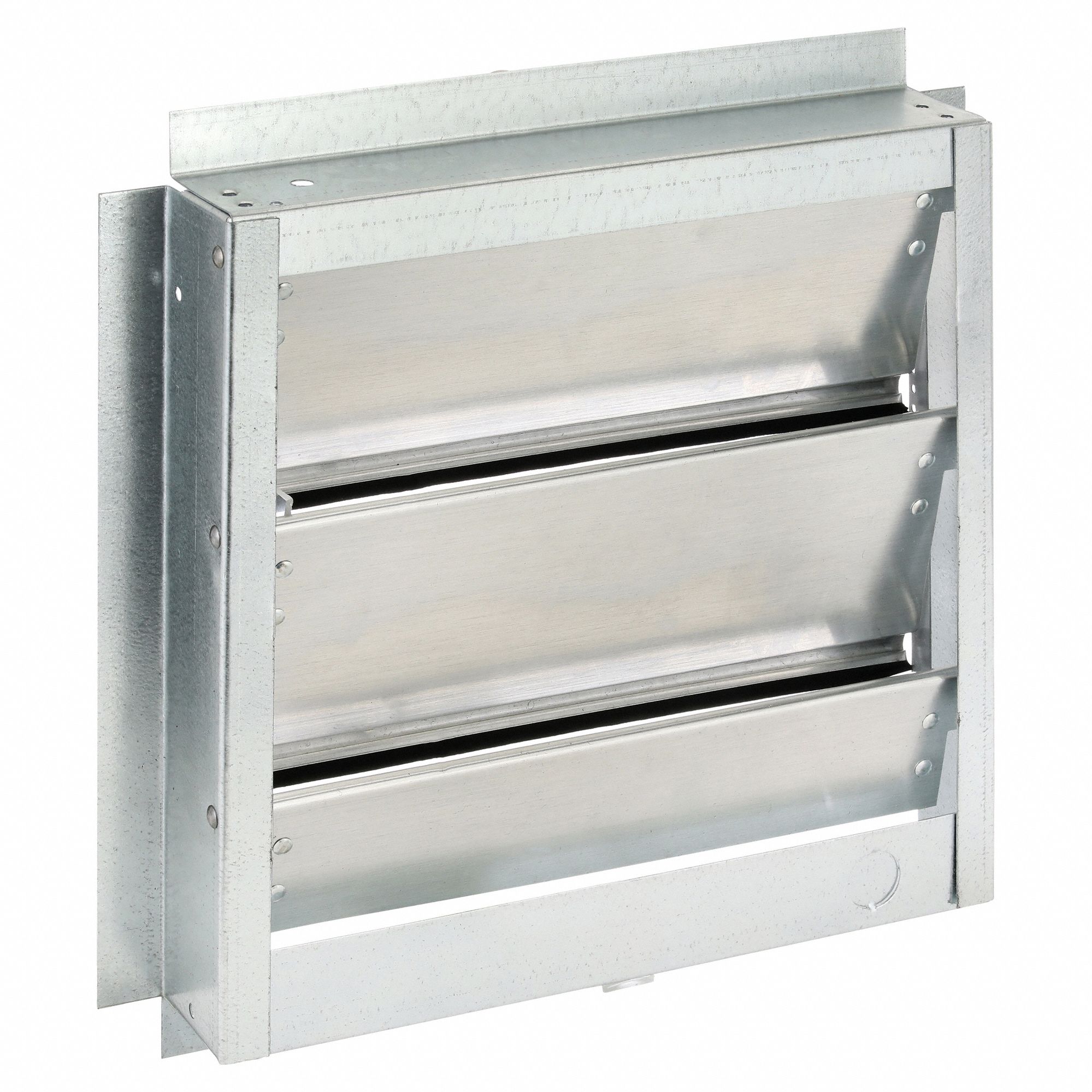 For 12 in Fan, Single Panel, 14"H-W 4.5"L Aluminum Backdraft Damper ...