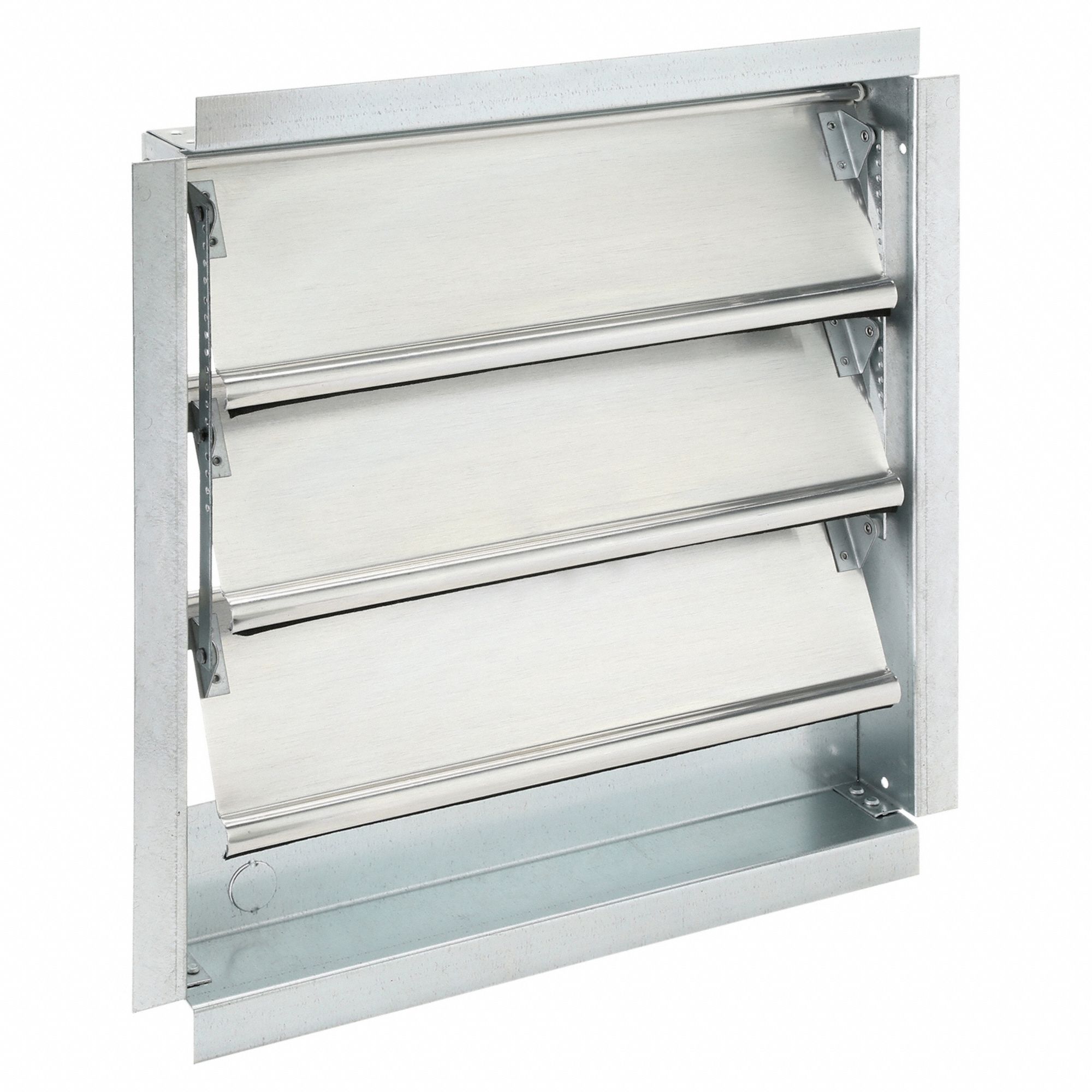 For 12 in Fan, Single Panel, 17"H-W 4.5"L Aluminum Backdraft Damper ...