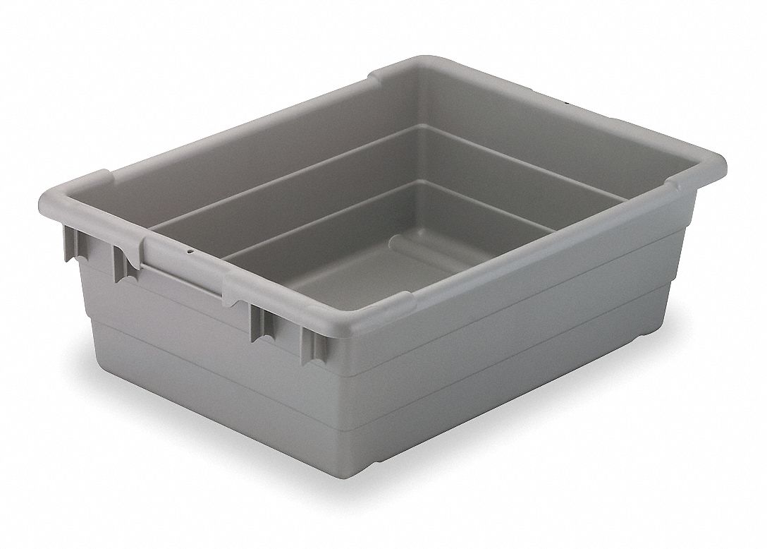 AKRO-MILS, 9.8 gal, 23 3/4 in x 17 1/4 in x 8 in, Cross Stacking ...