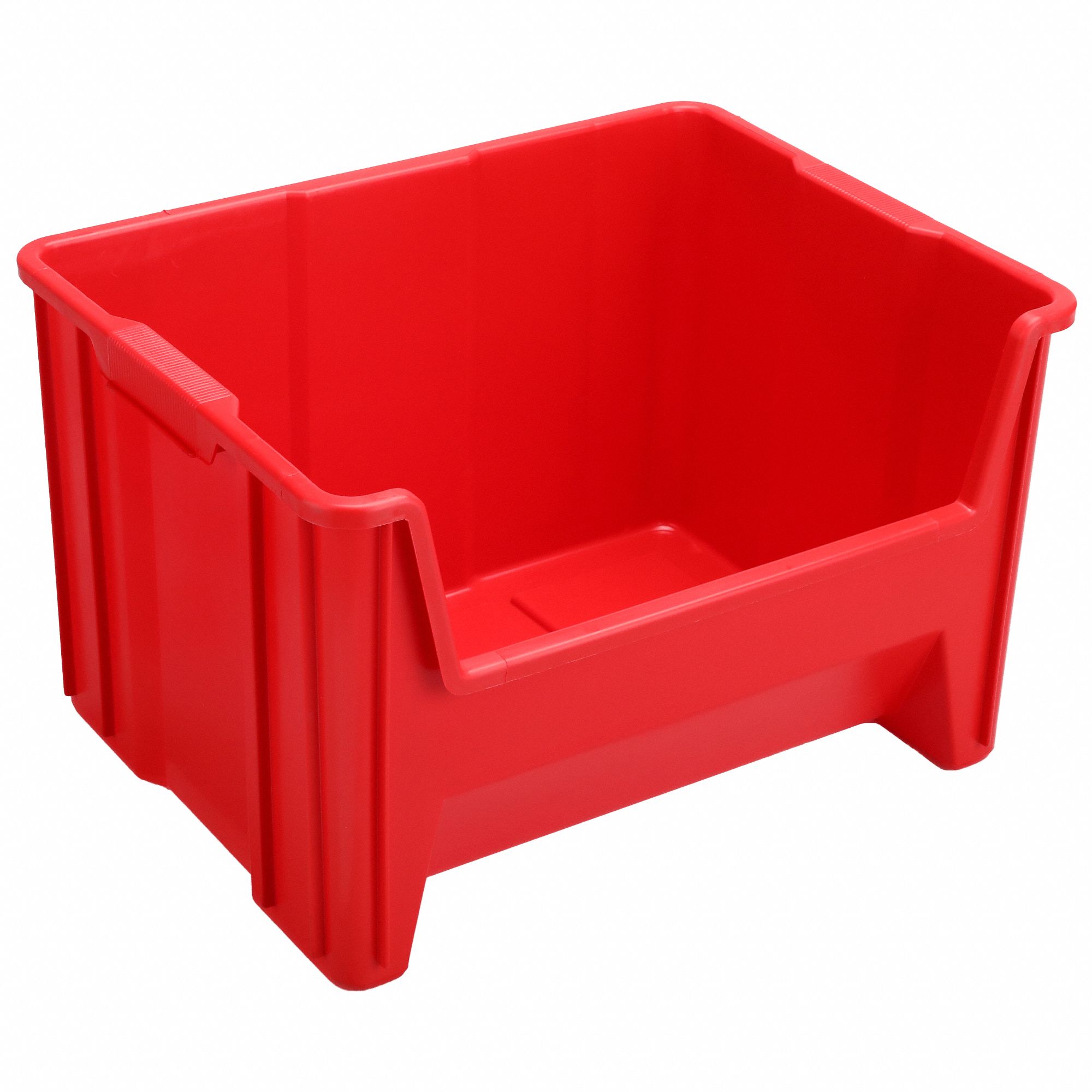 AKRO-MILS, 19 7/8 in x 15 1/4 in x 12 1/2 in, Red, Stacking Bin - 4HY36 ...