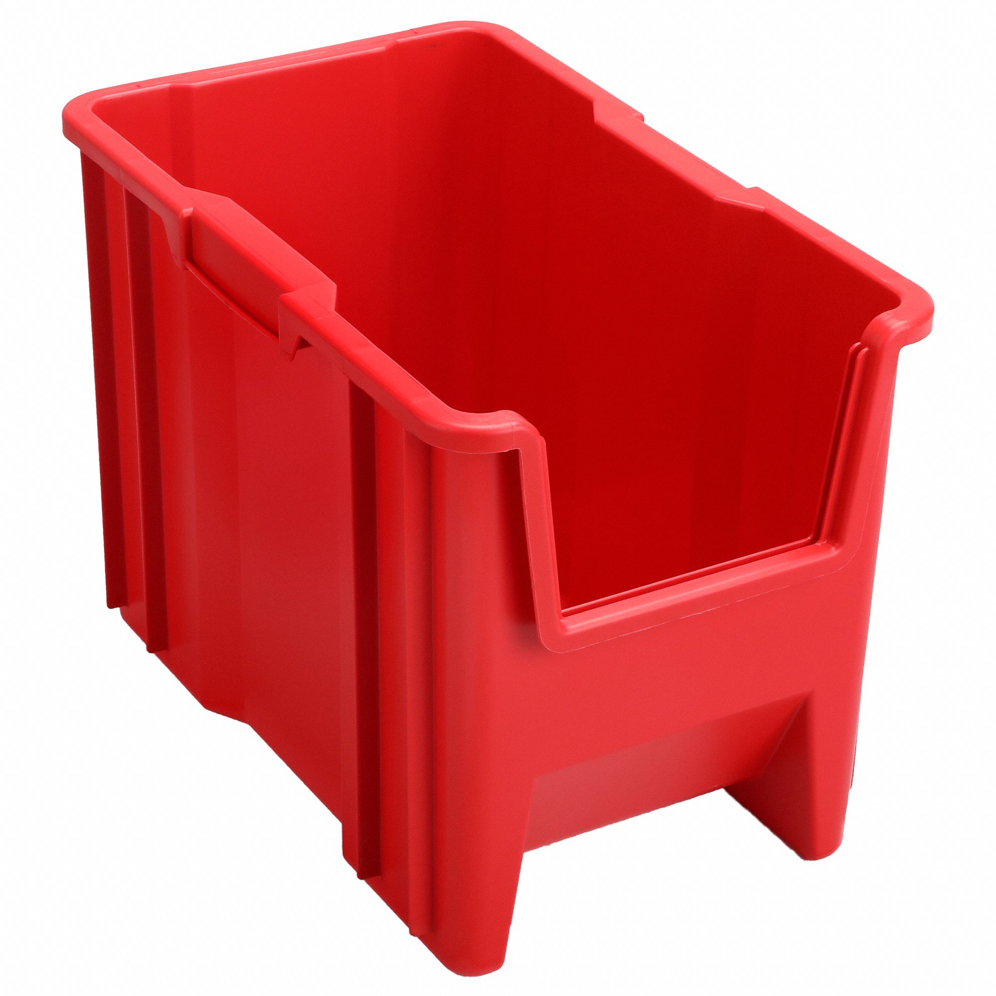 AKRO-MILS, 10 7/8 in x 17 1/2 in x 12 1/2 in, Red, Stacking Bin - 4HY37 ...