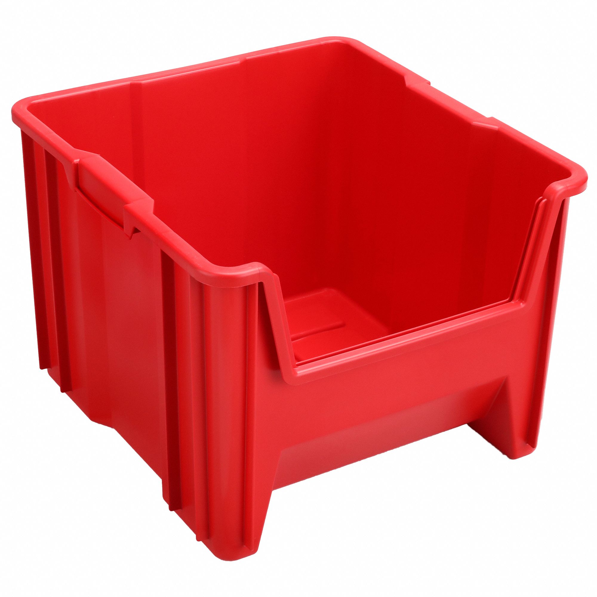 AKRO-MILS, 16 1/2 in x 17 1/2 in x 12 1/2 in, Red, Stacking Bin - 4HY43 ...