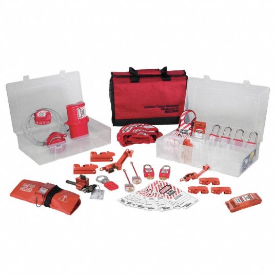 MASTER LOCK, Keyed Different Padlocks, 1458VE410, Portable Lockout Kit ...