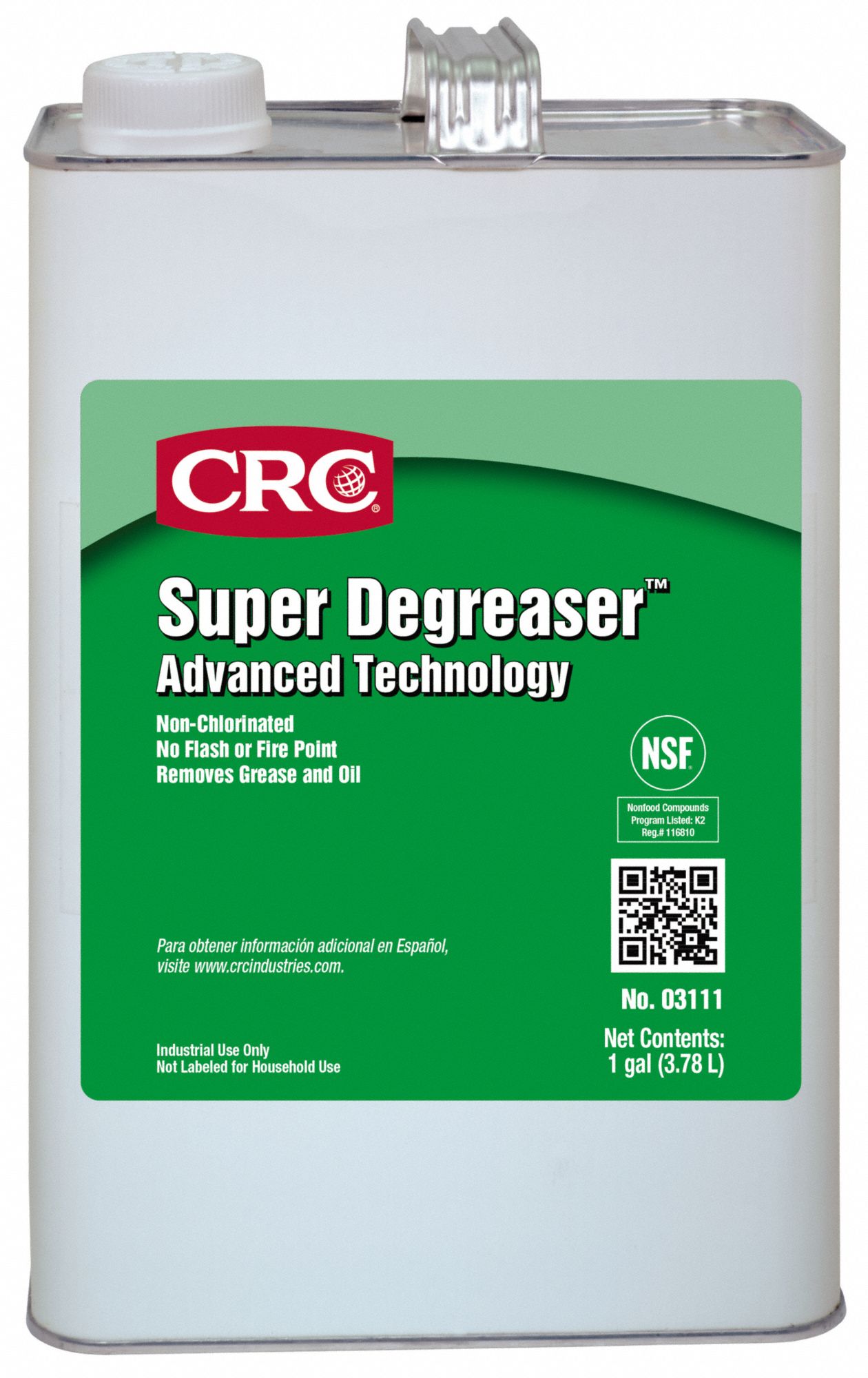 CRC Cleaner/Degreaser: Solvent Based, Non Aerosol Can, 1 gal Container ...