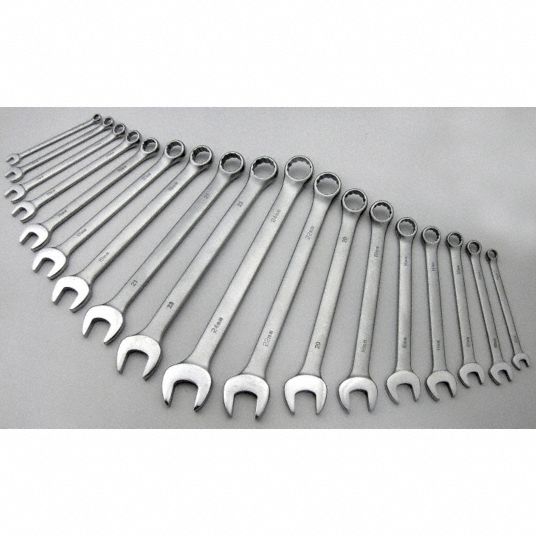Combination Wrench Set, Satin - Grainger