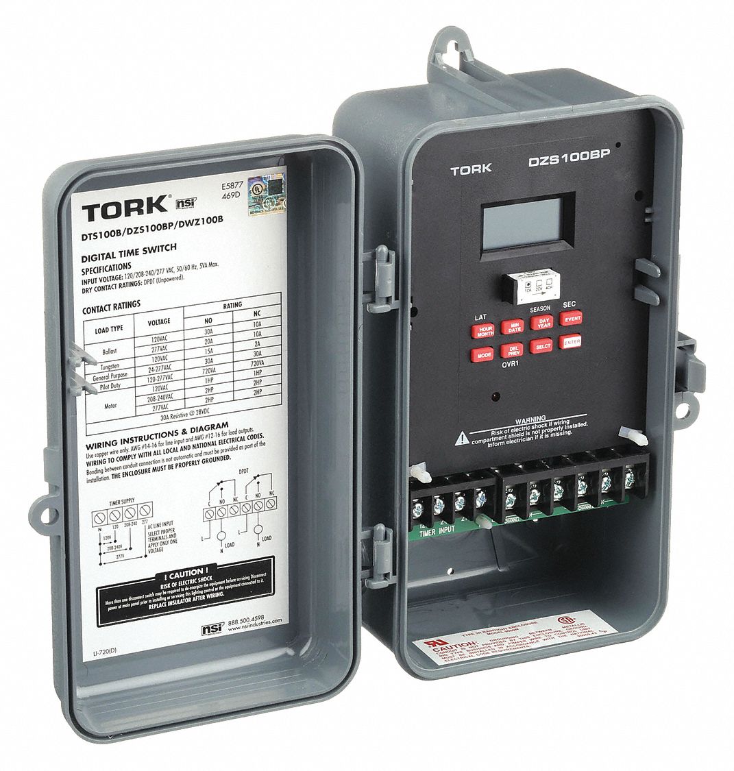 TORK, 365 day, Astronomic, Electronic Timer - 4JNG8|DZS100BP - Grainger
