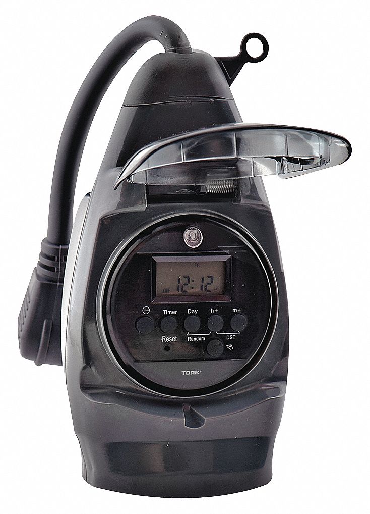 TORK, Digital, Outdoor, Plug-In Timer - 4JNK8|631D - Grainger