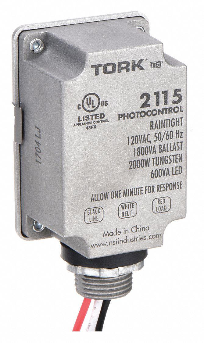 TORK, Flush In-Post Photocell Mounting, SPST, Photocontrol - 4JNN8|2115 ...
