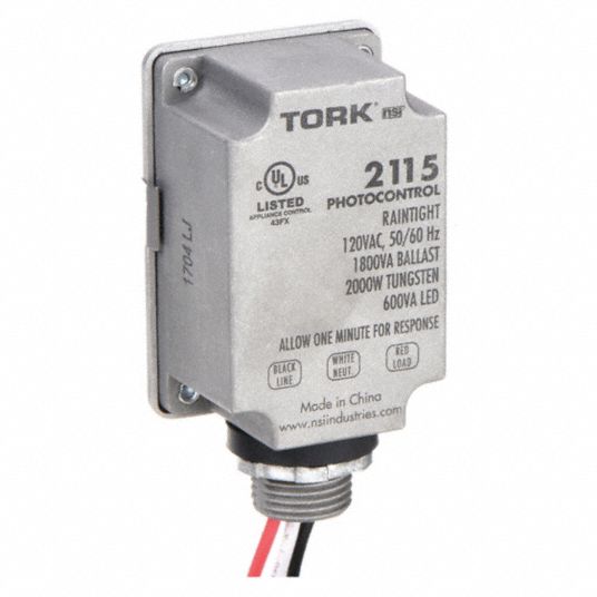 TORK, Flush In-Post Photocell Mounting, SPST, Photocontrol - 4JNN8|2115 ...