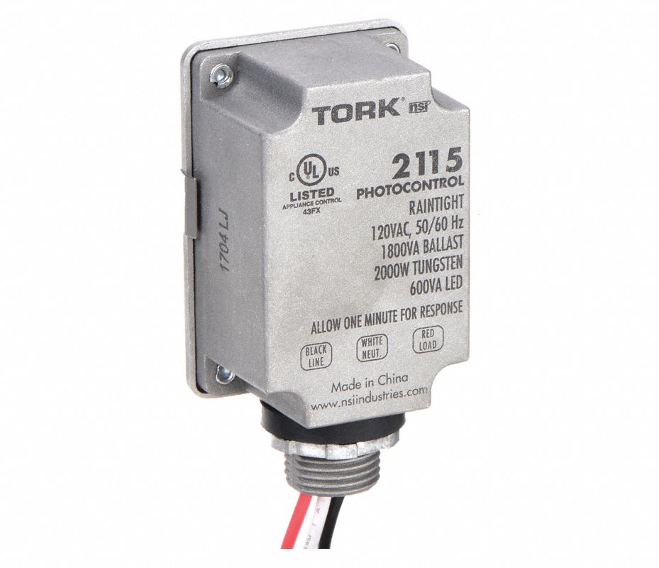 TORK Fotocontrol, Voltaje 120VCA, 2000 Watts Máx., Montaje Fijo ...
