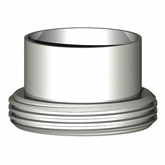 304 Stainless Steel Male Acme Thread Ferrule, 4 in Tube Size - Grainger