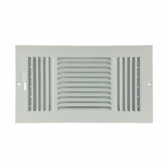 Ceiling or Wall, 7 3/4 in H, Sidewall/Ceiling Register - 4JRR1|4JRR1 ...