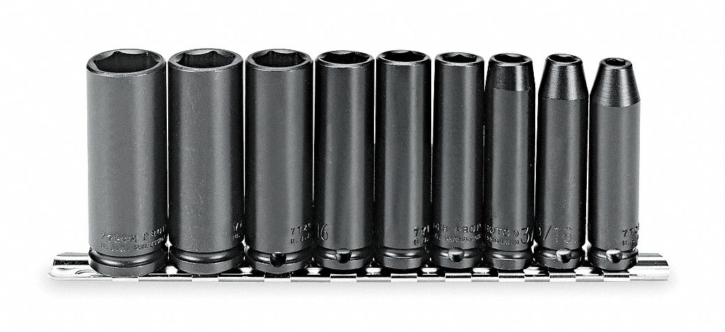 PROTO, 3/8 in Drive Size, Small Set (0-50 pieces) Set Size, Impact ...