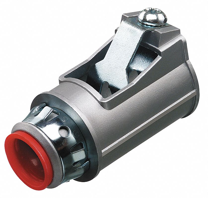 ARLINGTON Straight Connector - Set Screw Clamp Style: Zinc, 1/2 in ...